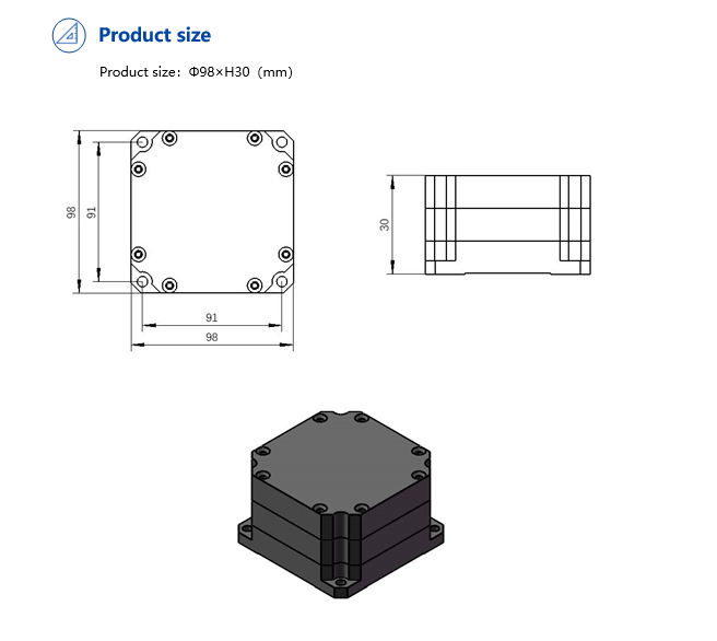 AgileLight-98A Digital Closed-Loop Single Axis Fiber Optic Gyro FOG
